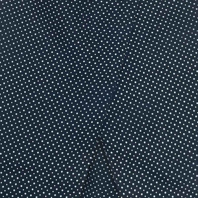 Classic micro polka dots blue ascot