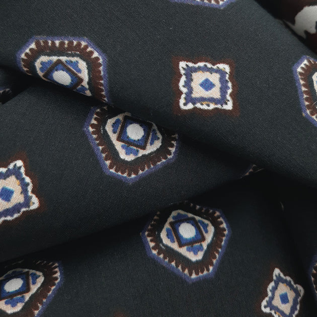 Black printed diamonds neckerchief